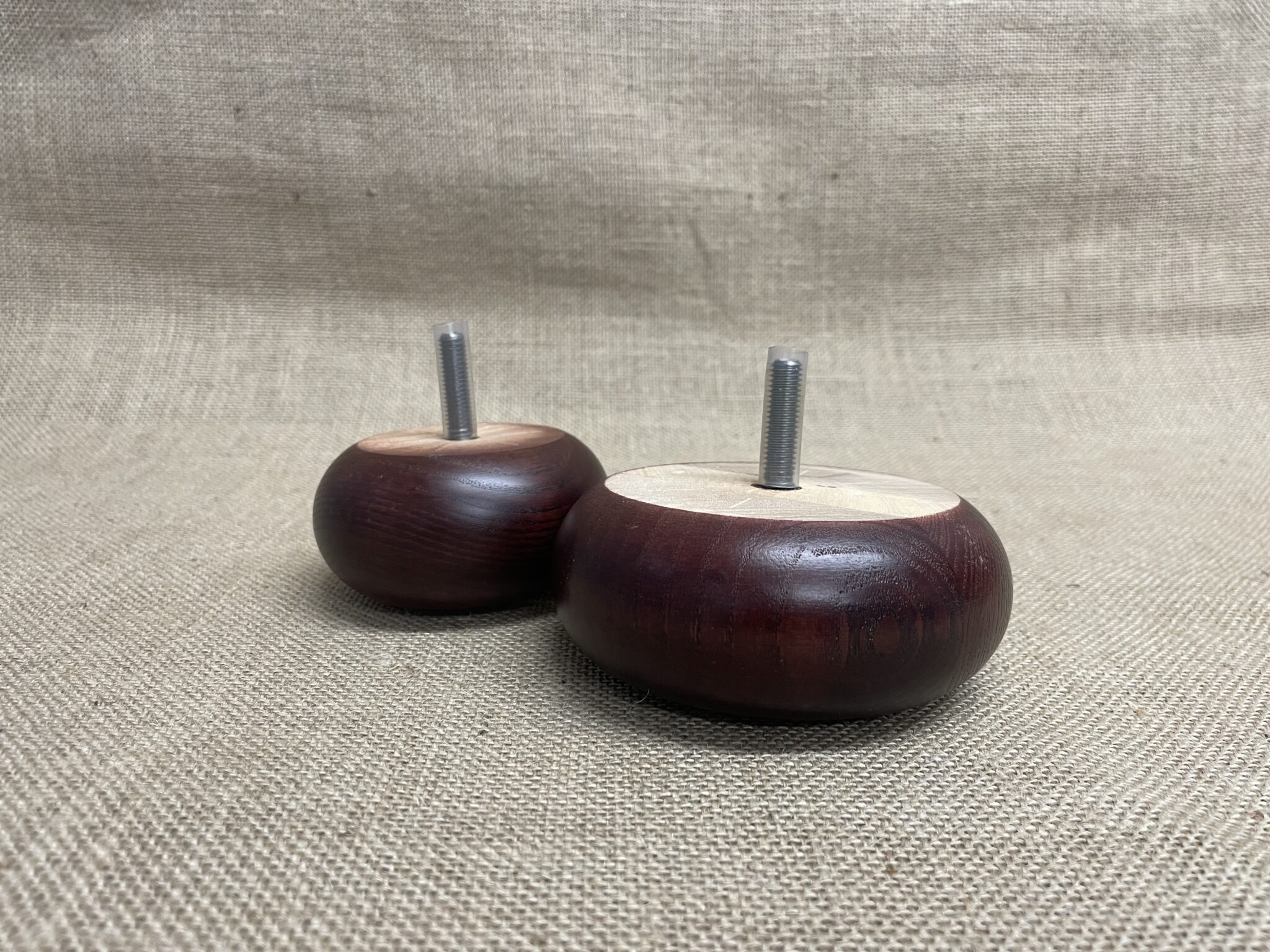 Polished Bun Feet [mahogany] - Martins Upholstery Supplies